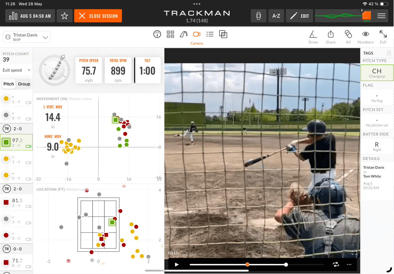 The Trackman Baseball Portable B1 unit
